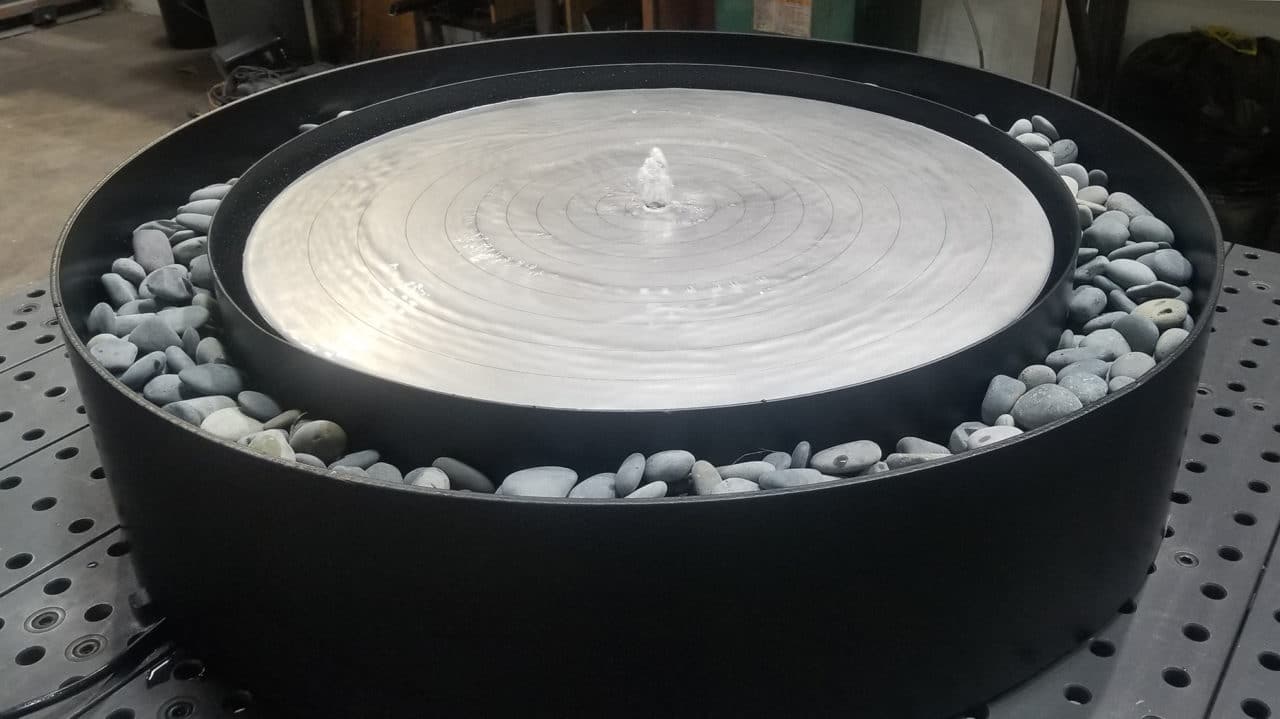 Circular Steel Water Fountain - V Studio